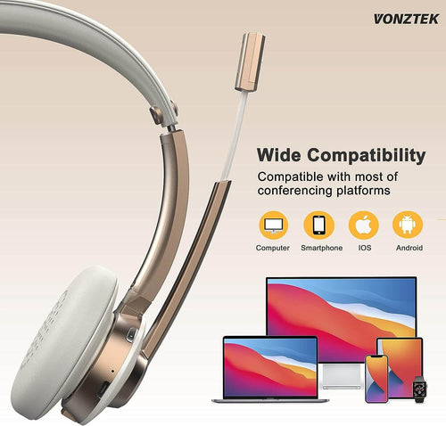 vonztek:Wireless & Bluetooth Headsets | Headphones with Mic for PC