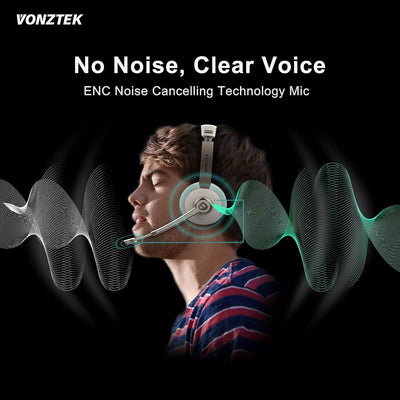vonztek:Wireless & Bluetooth Headsets | Headphones with Mic for PC