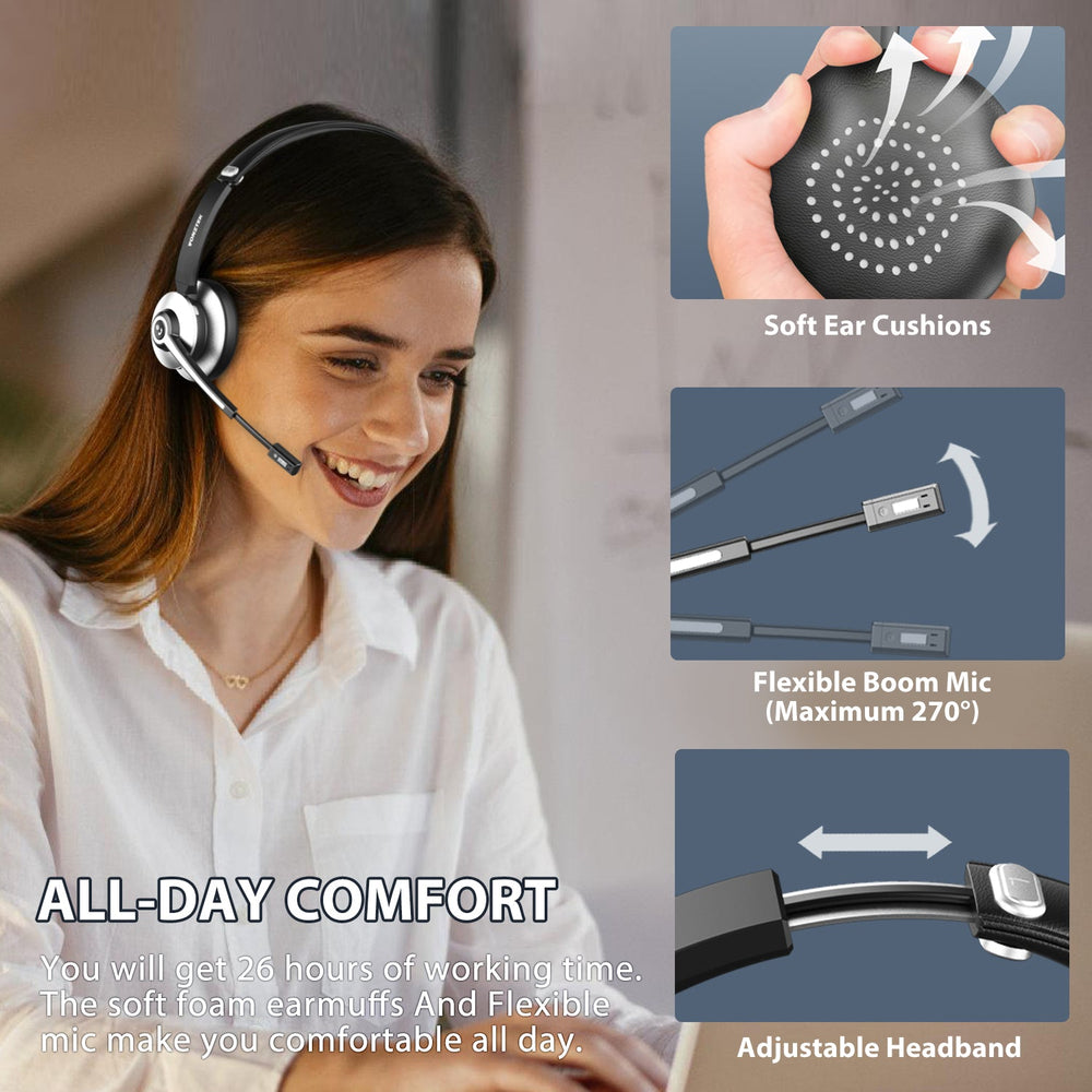 vonztek:Wireless & Bluetooth Headsets | Headphones with Mic for PC